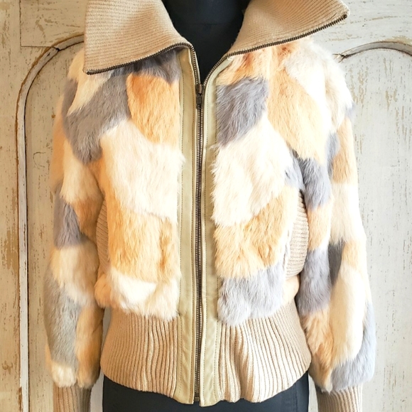 bebe | Jackets & Coats | Vintage Bebe Rabbit Fur Bomber | Poshmark